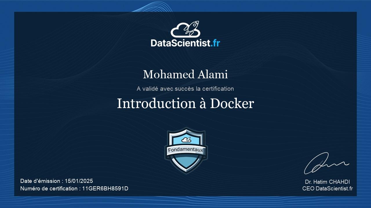 Certifications: Introduction à Docker